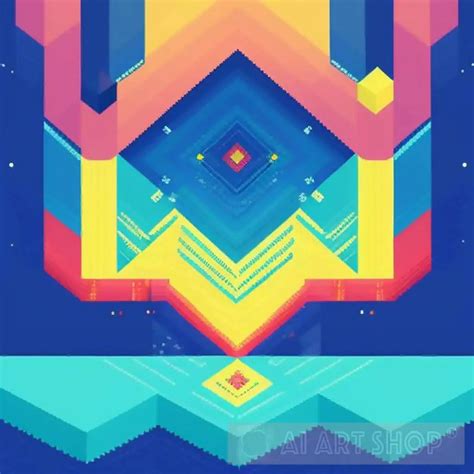 Pixelated Perspectives Ai Enhanced Abstract Art Innovative Pixel Ar