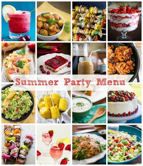 Summer Party Menu Ideas Summer Party Menu Inspiration Beach Party