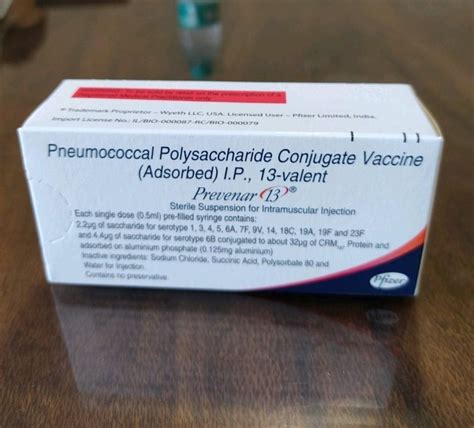 Prevenar 13 Pneumococcal Polysaccharide Conjugate Vaccine Ip Pfizer Prescription At Rs 3000 In