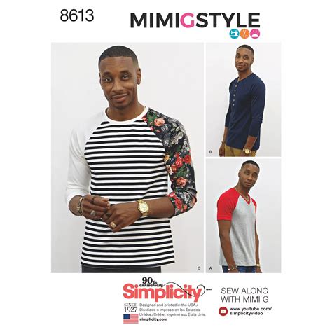 Simplicity Mimi G Style Mens Top Sewing Pattern 8613
