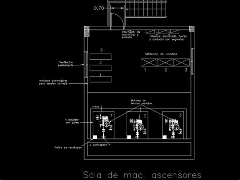 Elevator Machine Room In Autocad Download Cad Free 4807 Kb Bibliocad