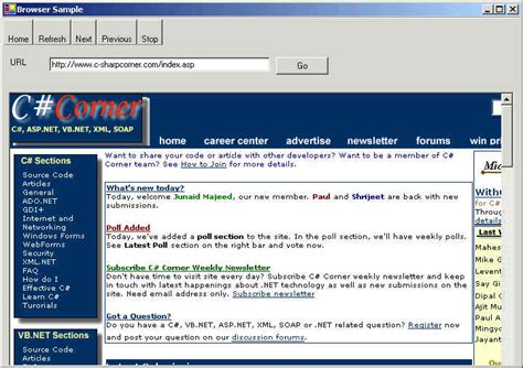 Web Browser In C And VB NET