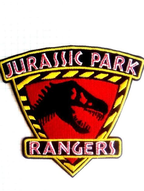 Jurassic Park Rangers Brodé De Fer Sur Patch Dimensions 115 X 105