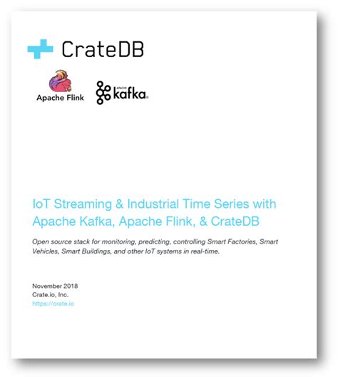 Smart Systems Iot Use Case With Open Source Kafka Flink And Cratedb