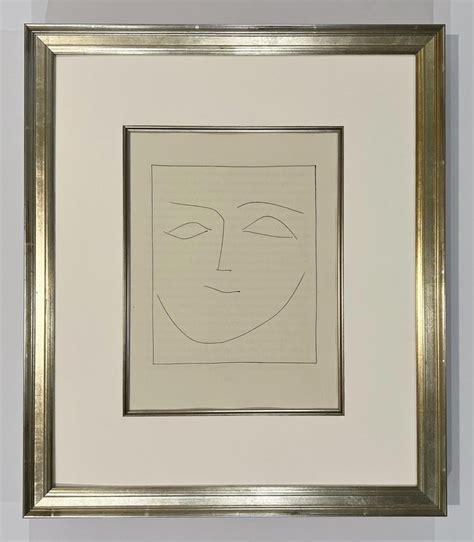 Pablo Picasso Pablo Picasso Square Head Of A Woman Half Smiling Carmen Plate Xii For Sale At