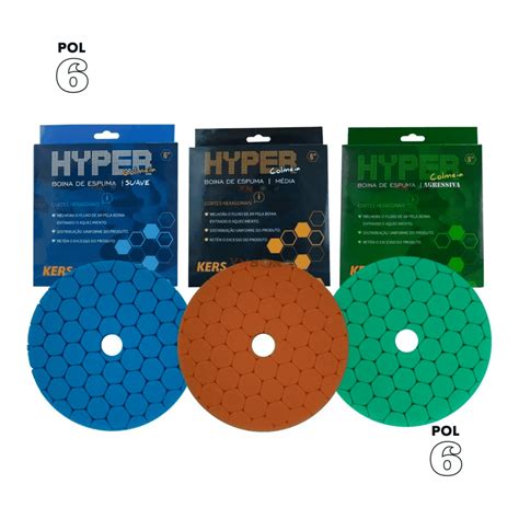 Kit Boinas Hyper 6pol Corte Lustro Refino Kers