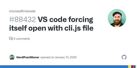 VS Code Forcing Itself Open With Cli Js File Issue Microsoft Vscode GitHub