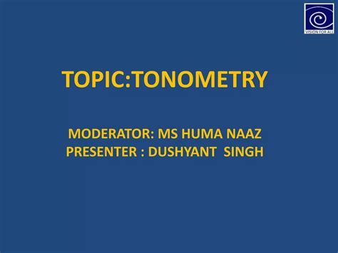 Tonometry Ppt Pptx