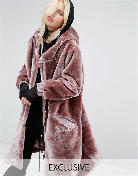 Story Of Lola Oversized Parka Jacket In Faux Fur Asos Clothes
