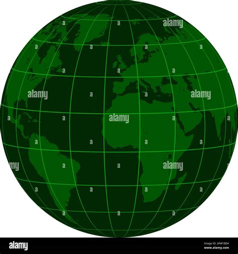 Model Earth Globe Continents Coordinate Grid Dark Green Matrix Crisis Model Earth Globe Continents Coordinate Grid Dark Green Matrix Crisis