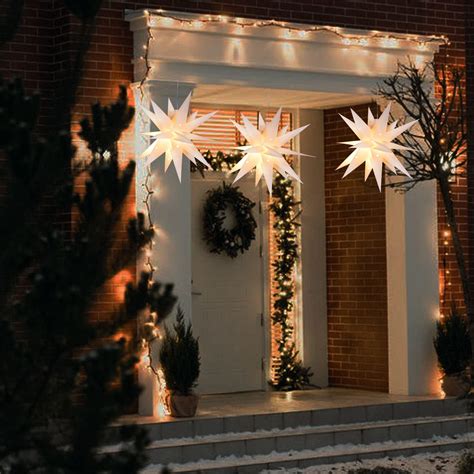 Outdoor White Moravian Star Shades Of Light New England Nostalgia