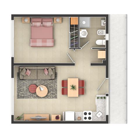 Planta 2d Inmobiliaria Tipología 1 Dormitorio Basic Apartment