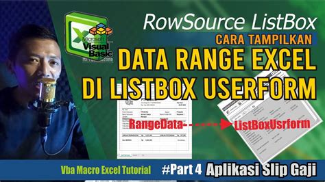 Tampilkan Data Range Di Listbox Rowsource Vba Excel Range Aplikasi