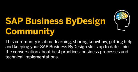 Sap Business Bydesign Community Sap