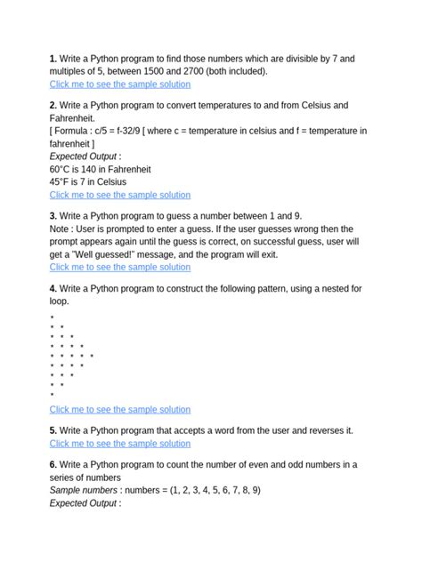 Python Fizzbuzz And Other Exercises Pdf Fahrenheit String