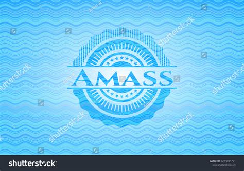 Amass Water Concept Badge Background Stock Vector Royalty Free
