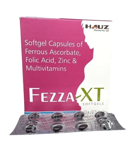 Fezza Xt Softgel Iron Folic Acid And Zinc Supplement
