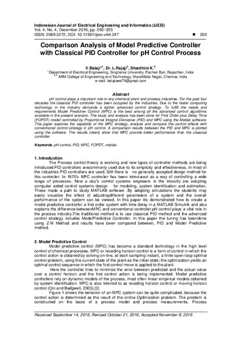 Pdf Comparison Analysis Of Model Predictive Controller With Classical
