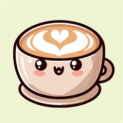 Latte Clipart Illustration Vector Premium Vector