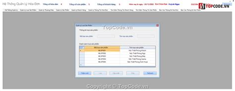 code Đồ Án quản lý hóa Đơn khách hàng winfom c với giao diện framework