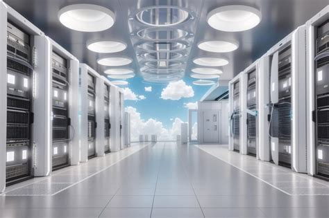 Premium Ai Image Modern Datacenter Cloud Computing 3d Rendering
