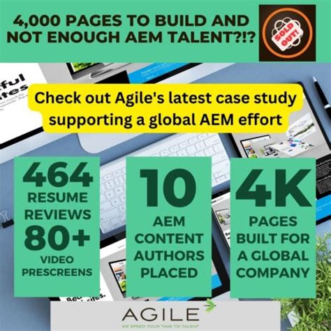 Agile Case Study 4000 Pages To Build And No Aem Talent Agile