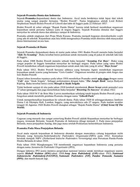 Sejarah Pramuka Dunia Dan Indonesia Pdf