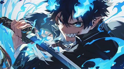 Blue Exorcist Rin Okumura Epic Anime Desktop Wallpaper 4k