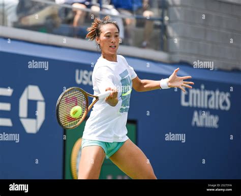 Chinese Tennis Player And Paris Olympic Champion Qinwen Zheng During A
