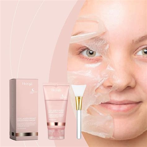 Collagen Night Wrapping Mask Sleep Shed And Glow Tear Off Mask Light Sensitive Collagen Mask