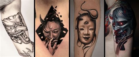 Hannya Mask Hand Tattoo