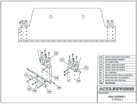 Press Brake Accurpress Parts And Assemblies Manual