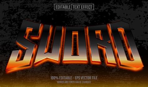 Premium Vector Sword Editable Text Effect Premium Vector Sword Editable Text Effect