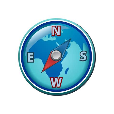 Premium Vector Camping Direction Compass White Background Icon