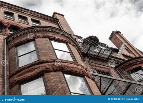 Rusticated Stone And Dentil Moulding Details On Old Brownstone