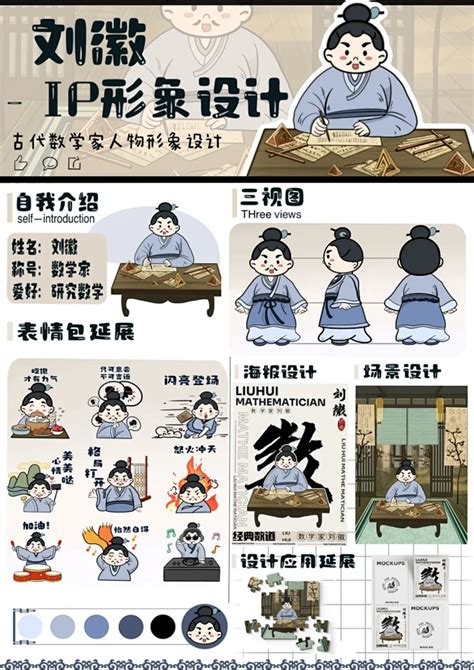 数学家 刘徽ip形象设计ip形象总结 小红书 花瓣网