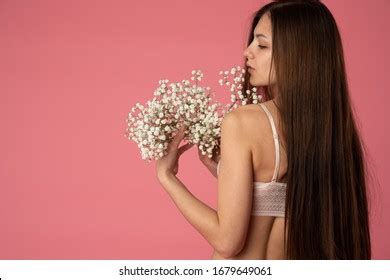 Sporty Naked Woman Body Beautiful Pink Stock Photo Shutterstock