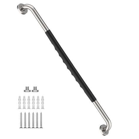Zuext Chrome 36 Inch Shower Grab Bar W Anti Slip Rubber Grip