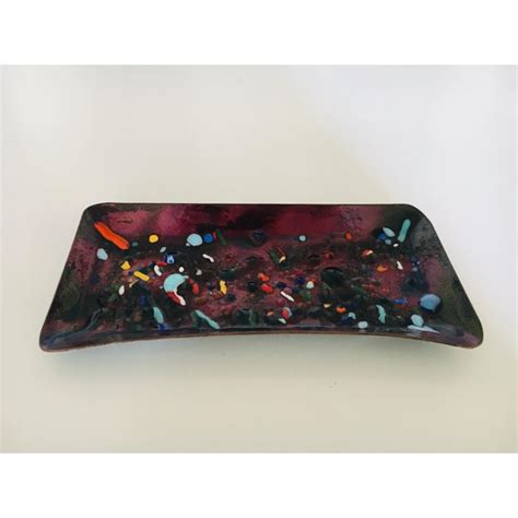 Win Ng Enamel Copper Art Dish San Francisco Mid Century Modern Chairish