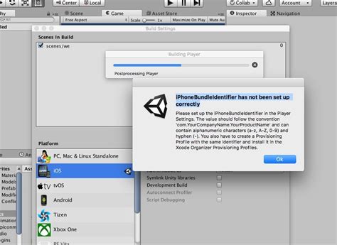 IPhoneBundleIdentifier Has Not Been Set Up Correctly Questions Answers Unity Discussions
