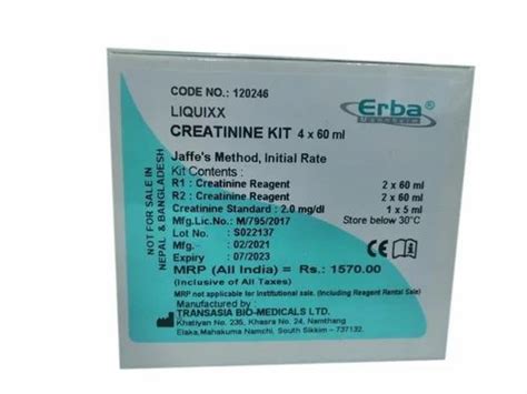 Erba Creatinine Kit At ₹ 800 Kit Creatinine Diagnostic Kit In Roorkee