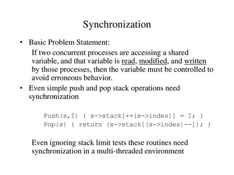 cse451 basic synchronization spring ppt download