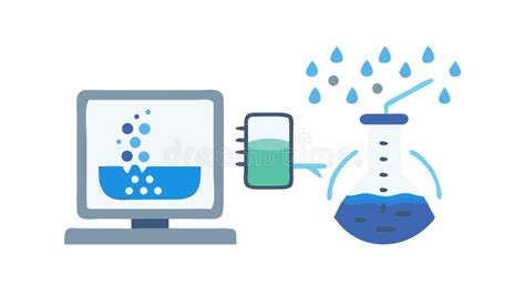 Desktop With Scientific Beakers Lab Workstation Vector Design