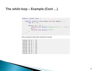 Lecture Interaction With For Each And While Loops PPT