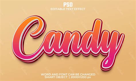 Candy Text Effect Photoshop Premium Psd File
