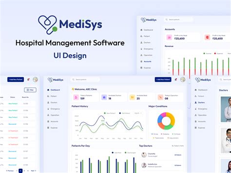 Medisys Hospital Management Software Ui Design Behance