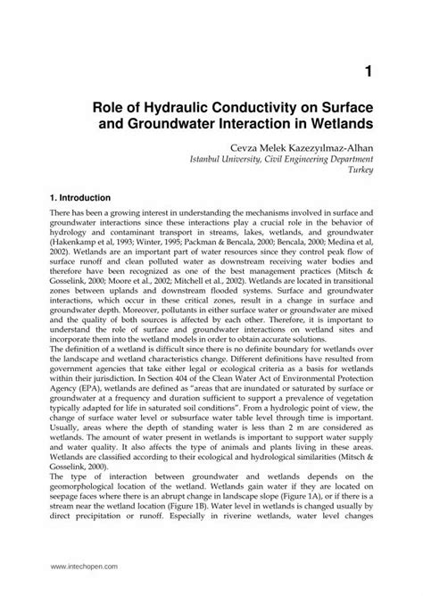 Pdf Role Of Hydraulic Conductivity On Surface And … Coupled Finite