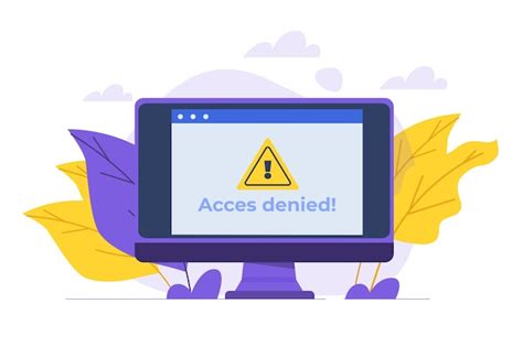 Premium Vector A Browser Window With Login Access Denied A Password