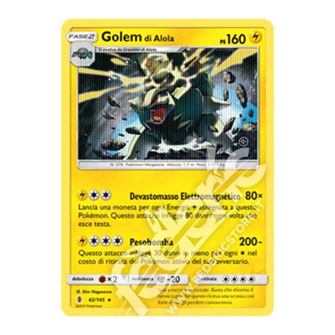 042 145 Golem Di Alola Holo It Mint Federicstore