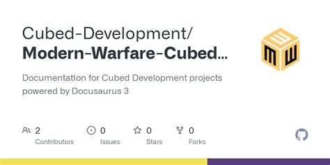 GitHub Cubed Development Modern Warfare Cubed Documentation Documentation For Cubed